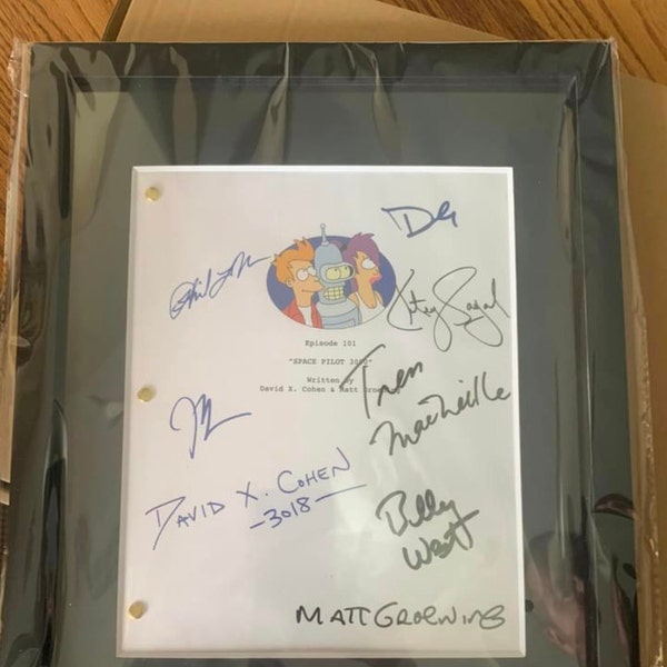 Futurama TV Script Signed Autograph Screenplay Matt Groening, David ...