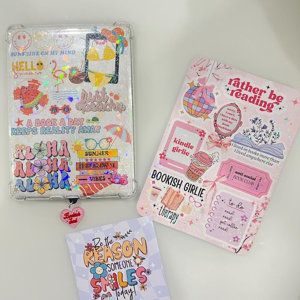 Kindle Insert Kindle Srickers Summer E-reader Holographic Case Insert ...