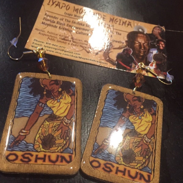 Hand Painted Adinkra Earrings on Coconut Shell - Mmere Dane - Time ...