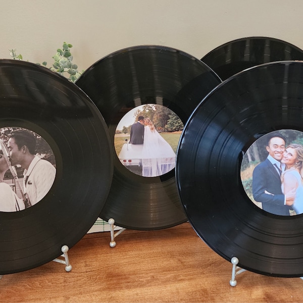 Vinyl Record Plate Chargers, Authentic 33's, Custom Labels, Table Decor ...