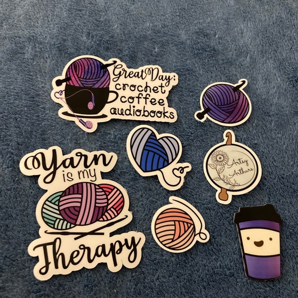 Crochet Stickers,crochet Sticker Pack,artsy Arthurs,hooked on Crochet ...