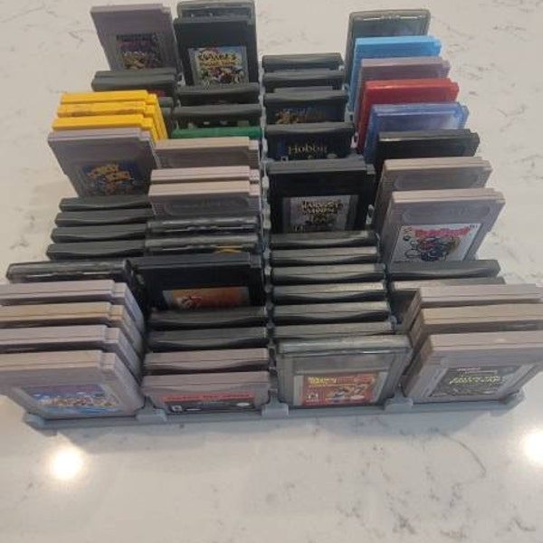 Game Boy Cartridge Display Stand, Tiered, Holds 6 GB or GBC Game Carts ...