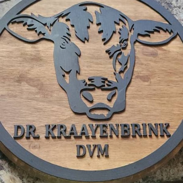 Livestock Veterinarian Office Sign, DVM Office, Large Animal ...