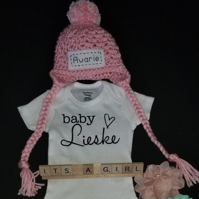 Monogrammed Baby Boy Winter Hat, Baby Boy Ear Flap Hat, Personalized ...