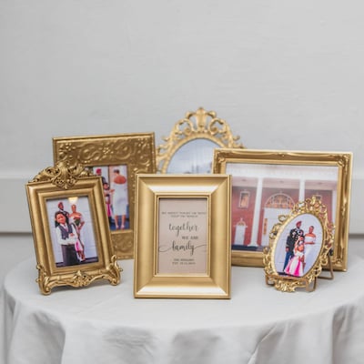 Set of 5 Gold Picture Frames Gold Wall Frames WEDDING - Etsy