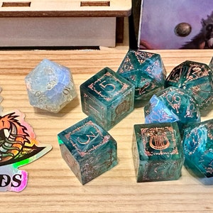 Dnd Dice Set Obsidian Set Raised Dice for Dungeons and Dragon, RPG Game ...
