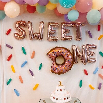 Sweet One Balloons Donut Birthday Decor First Birthday Party 1st ...