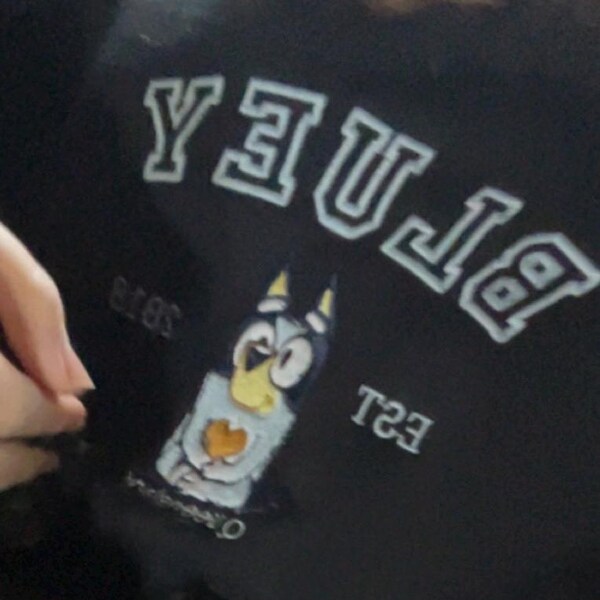 Bluey Varsity Embroidery Design - PES File Machine Embroidery Design - Etsy