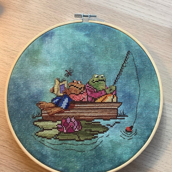 Frog and Toad Flying a Kite, a Cross Stitch Pattern - Etsy