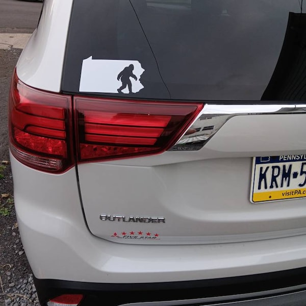 Sasquatch State Decal, Bigfoot State Decal, Vinyl Die Cut Sticker, Car ...