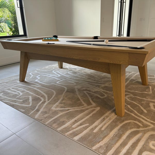 Weathered Brown 8ft Solid Wood Slate Pool Table 8' W/ Table Top - Etsy
