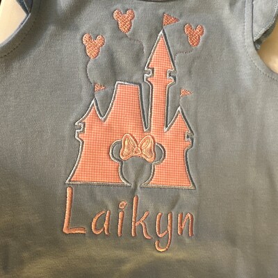 Character Inspired Miss Mouse Castle Embroidery Applique Design - Etsy