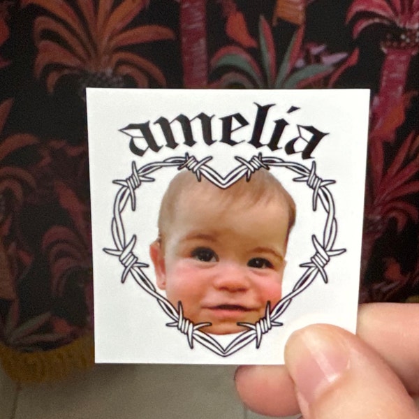 Custom Face Tattoo Birthday Party Favors, Birthday Party Hat With Photo ...