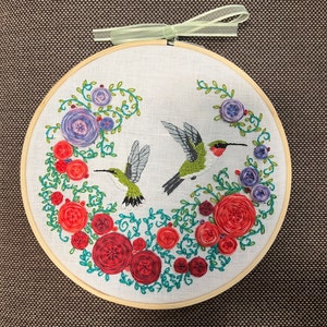 Flower Hand Embroidery Pattern Diy Bridal Bouquet Wreath - Etsy