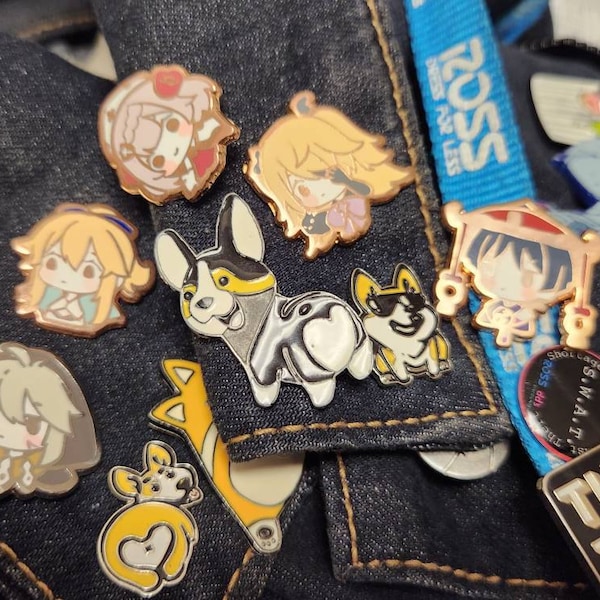 GACHA Genshin Party Chibis - Hard Enamel Pins (SET A) - Etsy