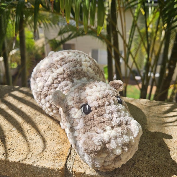 Happy the Hippo, NO-SEW Crochet Amigurumi PDF Pattern, Adorable Cute ...