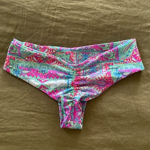 Mid Rise Scrunch Bikini Bottom / Brazilian Cheeky Bikini / Hipster ...