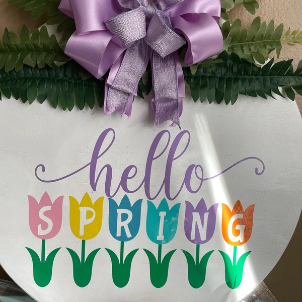 Hello Spring - Instant Digital Download - Svg, Png, Dxf, and Eps Files ...