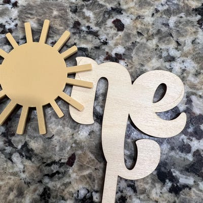 One Cake Topper, Sun Cake Topper, First Trip Around the Sun Birthday ...
