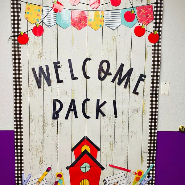 Welcome Back - Back to School - Fall Bulletin Board Kit - Etsy