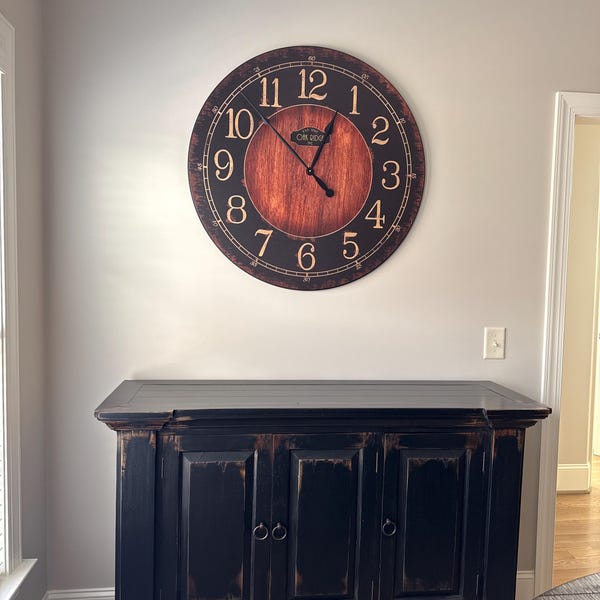 Nantucket Blue Wall Clock, 8 Sizes, EXTRA Quiet Mechanism, Lifetime ...