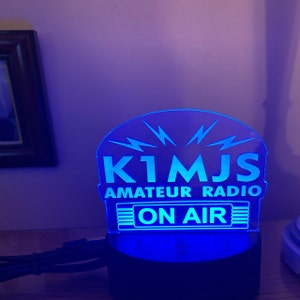 Ham Radio Lighted on Air Callsign Display LED Amateur Radio - Etsy