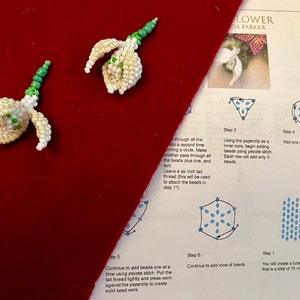 Seed Bead Pattern, Beading Tutorial, Beaded Poppy Flower, Bead Weaving ...