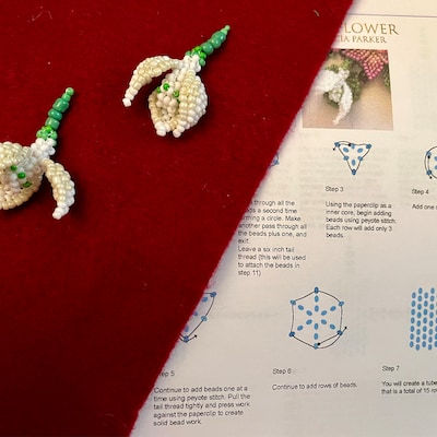 Seed Bead Pattern, Beading Tutorial, Beaded Poppy Flower, Bead Weaving ...