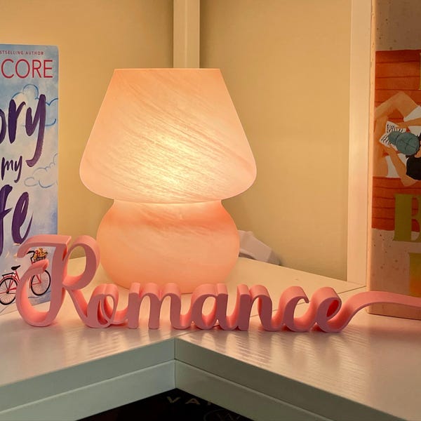 Romance Bookshelf Sign Library Book Lover Gift Custom Colors Book Club ...