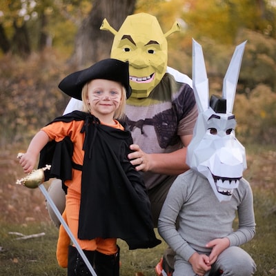 DONKEY SHREK MASK Diy - Etsy
