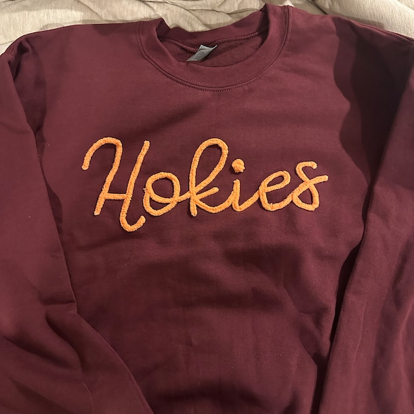 Chenille Letter Sweatshirt Team Sports Shirts Spirit Wear Custom ...