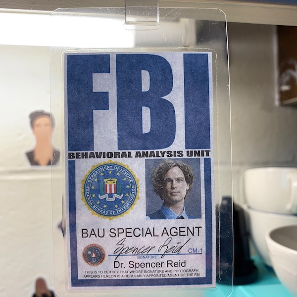 Criminal Minds TV Show Spencer Reid ID Badge Card Cosplay Costume Name ...