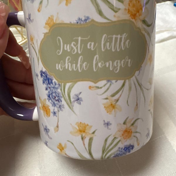 JW Gift Encouraging Bible Verse Mug Psalm 37:10 Cup Floral Accent ...