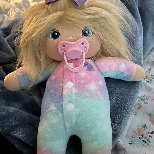Swaddle Baby, Easter Baby Doll - Blonde Blue Eye Baby Doll - OOAK Baby ...