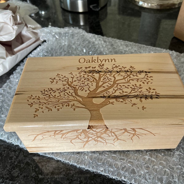 Personalized Tree of Life Custom Music Box Choose Your Song, Laser ...