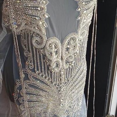 Silver Bling Rhinestone Party Dress With Feathers - Etsy