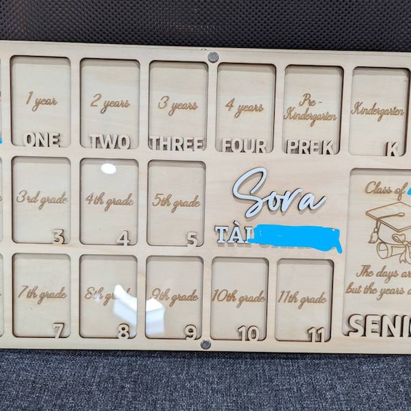 School Years Frame From Birth to Senior, 19 Photos Collage Frame ...