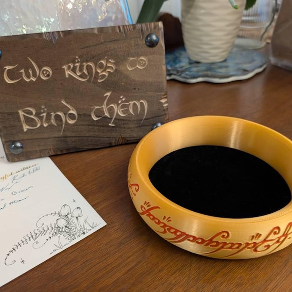 Two Rings to Bind Them Sign Engraved Rustic Wood Wedding Sign With ...