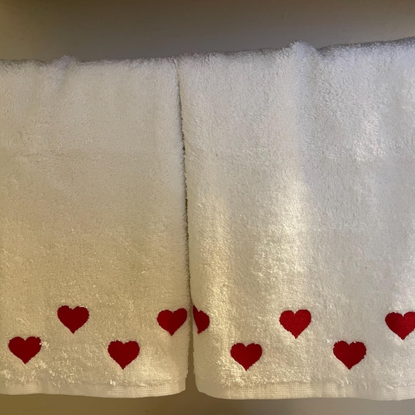 Big Small Heart Towel Set, Bathroom Towel, Kitchen Towel, Bathroom ...
