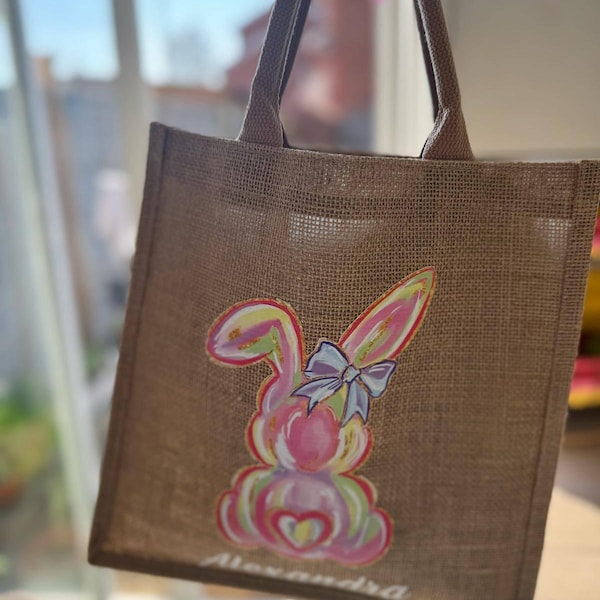 Personalized Easter Bag With Name,easter Basket Gift,tote Bag With ...