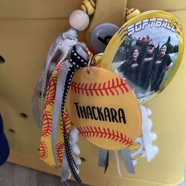 Baseball Bag Tassel, Sports Bag Charm, Baseball Bag Charm, Acrylic Bag ...