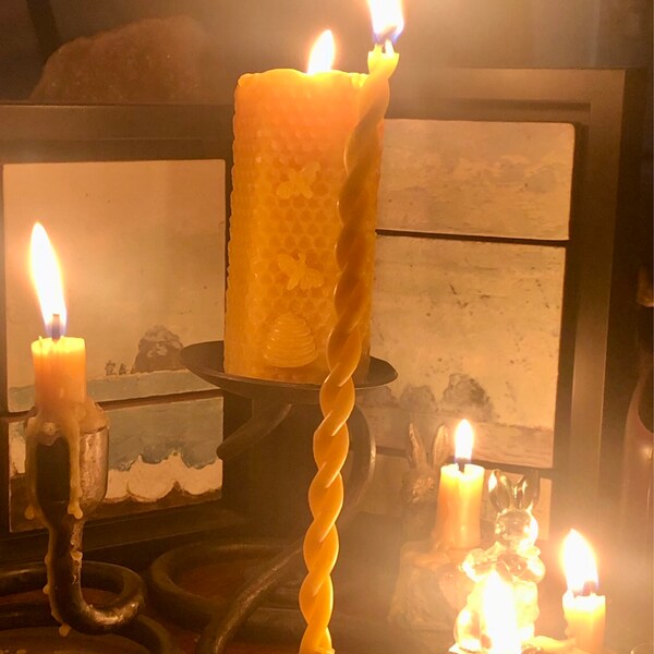 Beeswax Hanukkah Menorah Candle - Hanukkah Candles - Jewish Holiday ...