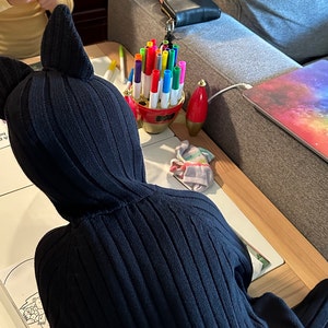 PANDA BALACLAVA Knit Cotton Mask Black & White Snowboarding - Etsy