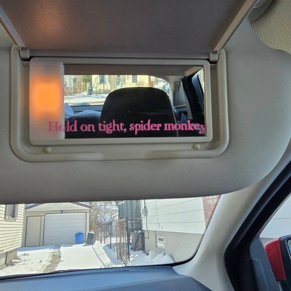 Hold on Tight, Spider Monkey - Twilight Visor Mirror Vinyl Decal - Etsy