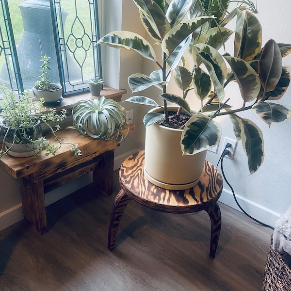 Monstera Stand, Plant Stand, Side Table, Monstera Table, Small Plant ...