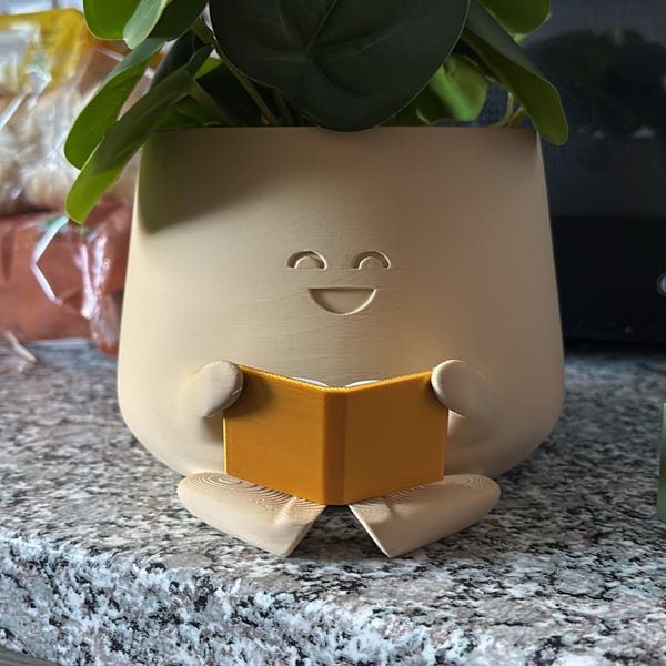 Official Happy Face Planter - Chunky Book Pot. A Perfect Gift for a ...