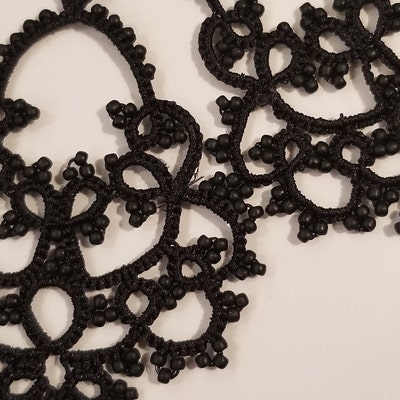 Black and Gold Choker, Statement Tatting Lace Choker, Victorian Choker ...