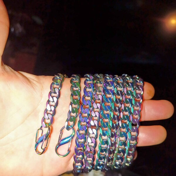 10 Feet Stainless Steel Cuban Curb Chain 7mm X 10mm Smooth Shiny Finish ...