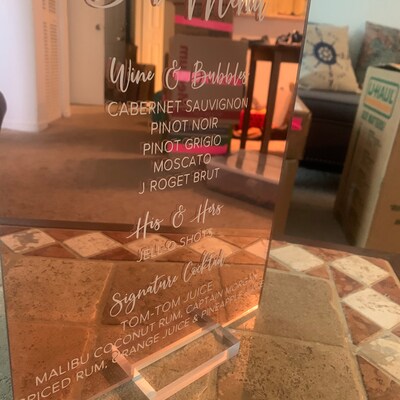 Rose Gold Acrylic Sign Custom Acrylic Sign Wedding Signs - Etsy