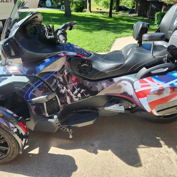 Can Am Spyder RT LTD Graphic Wrap Decal Kit Perennial 2020 & up - Black ...